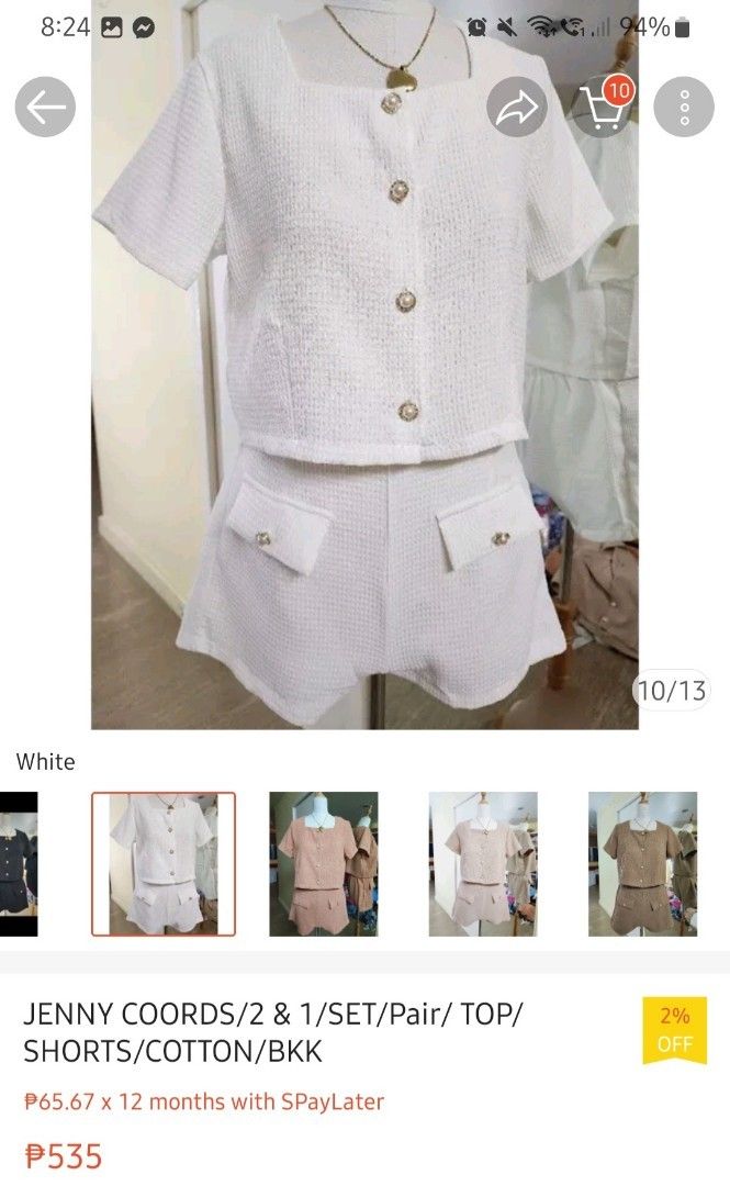 Bangkok coords in white, Women's Fashion, Dresses & Sets, Sets or ...