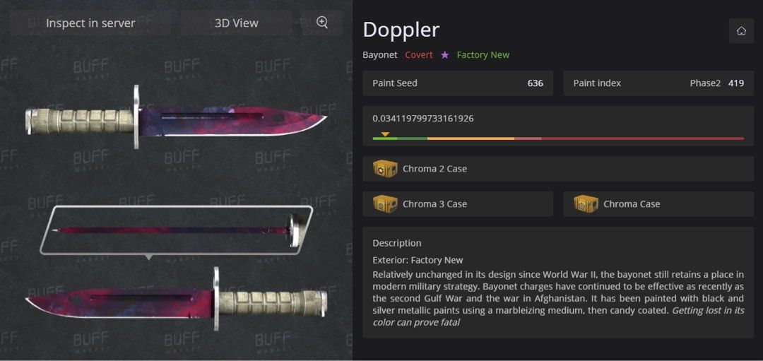 Csgo Bayonet Doppler Phase 2, Video Gaming, Gaming Accessories, In-Game ...