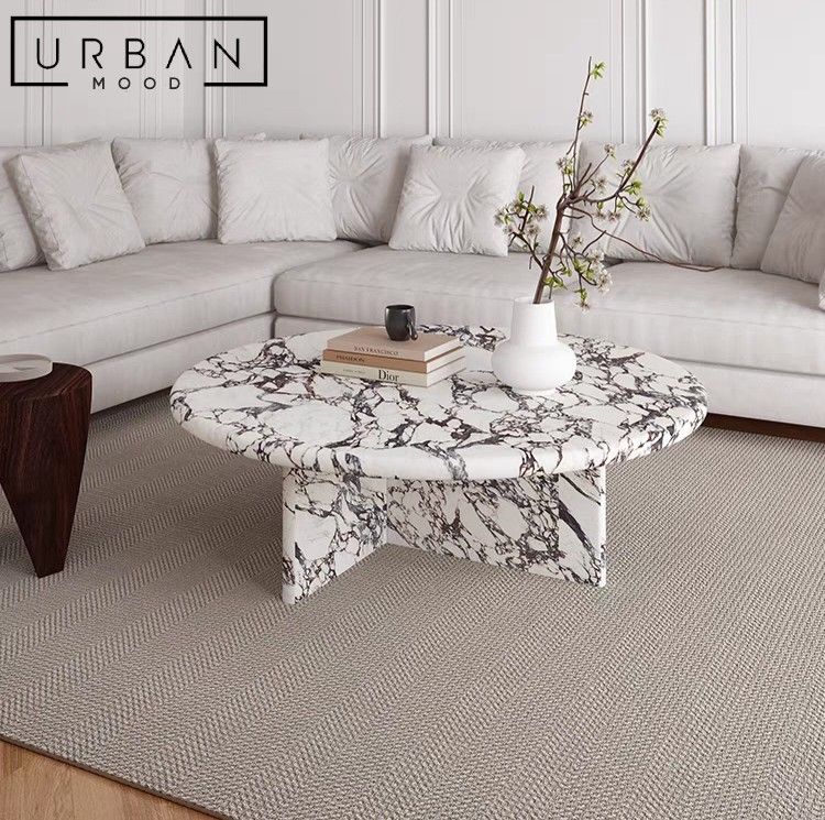 BIANCO Modern Round Marble Coffee Table, Furniture & Home Living, Furniture, Tables & Sets on ...