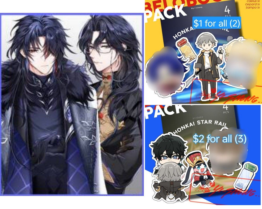 blade pantalone print danheng caelus stickers honkai star rail genshin hsr, Hobbies & Toys ...