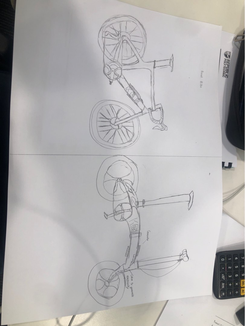 Blueprint for new bicycle design, Hobbies & Toys, Toys & Games on Carousell