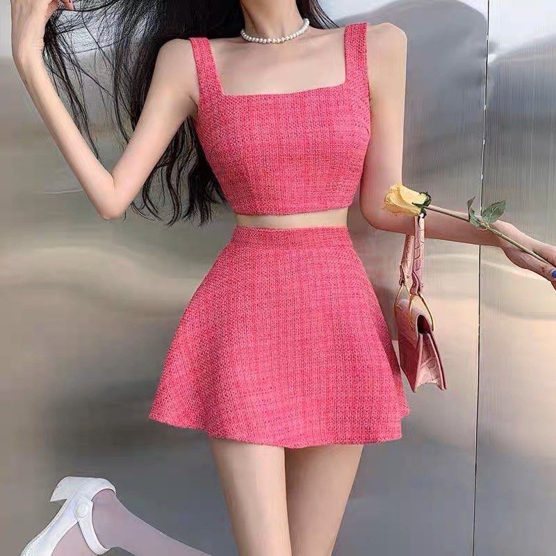 Brand new Barbie Pink Tweed Set, Women's Fashion, Dresses & Sets, Sets ...
