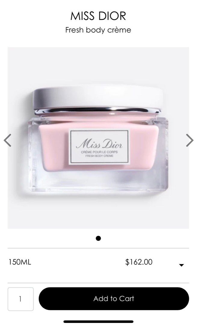 Brand New: Miss Dior Fresh Body Cream 150ml, Beauty & Personal Care ...