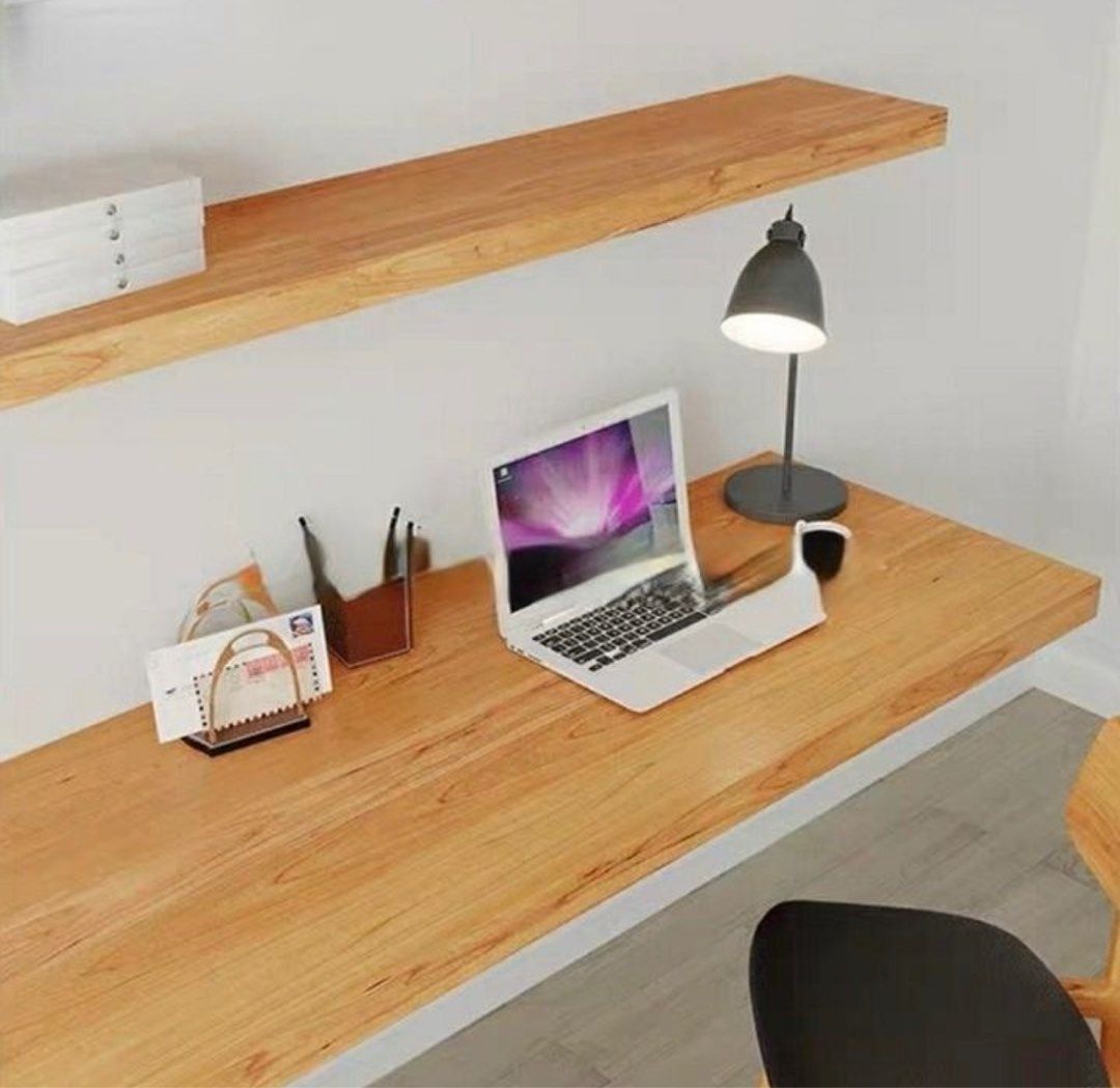 BRATTON Japandi Floating Study Table, Furniture & Home Living ...