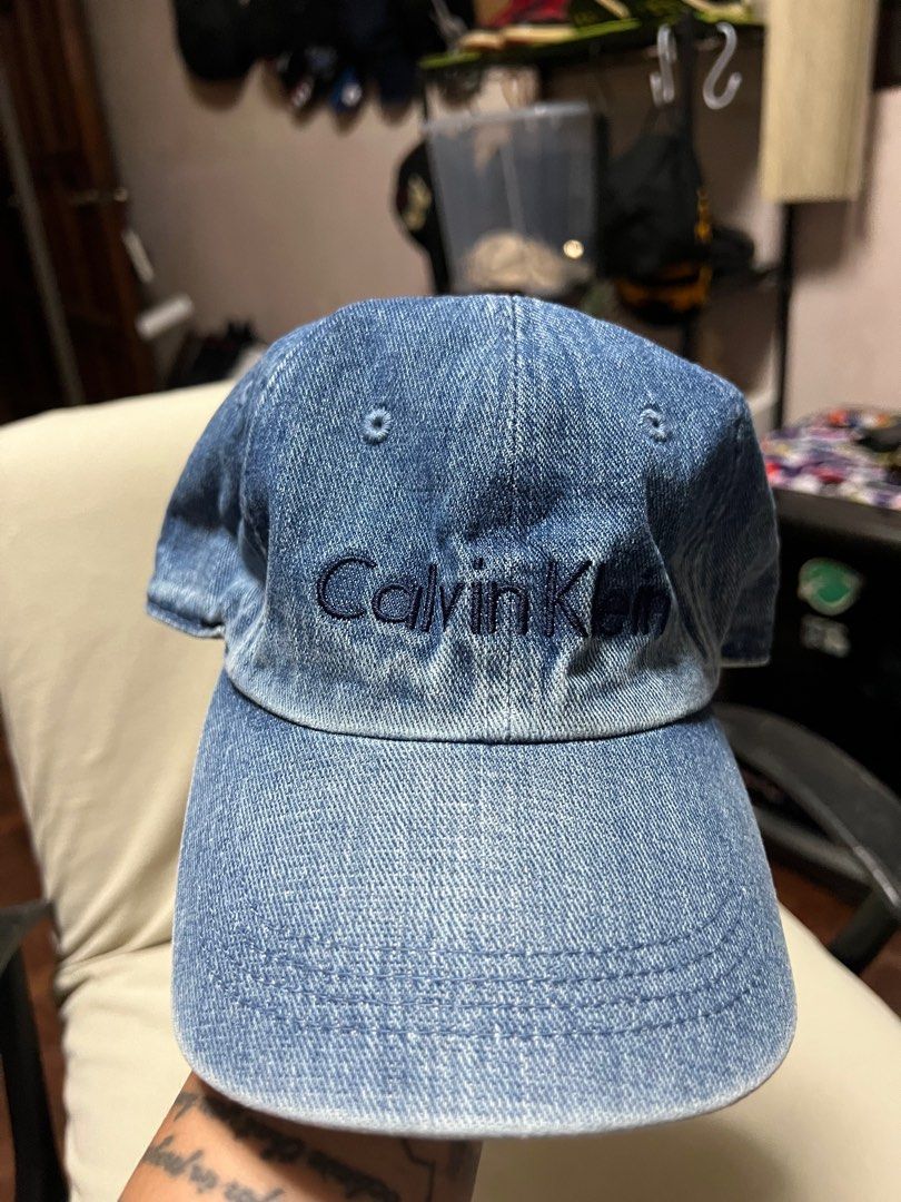 90s Calvin Klein CK Denim Cap bnew on Carousell
