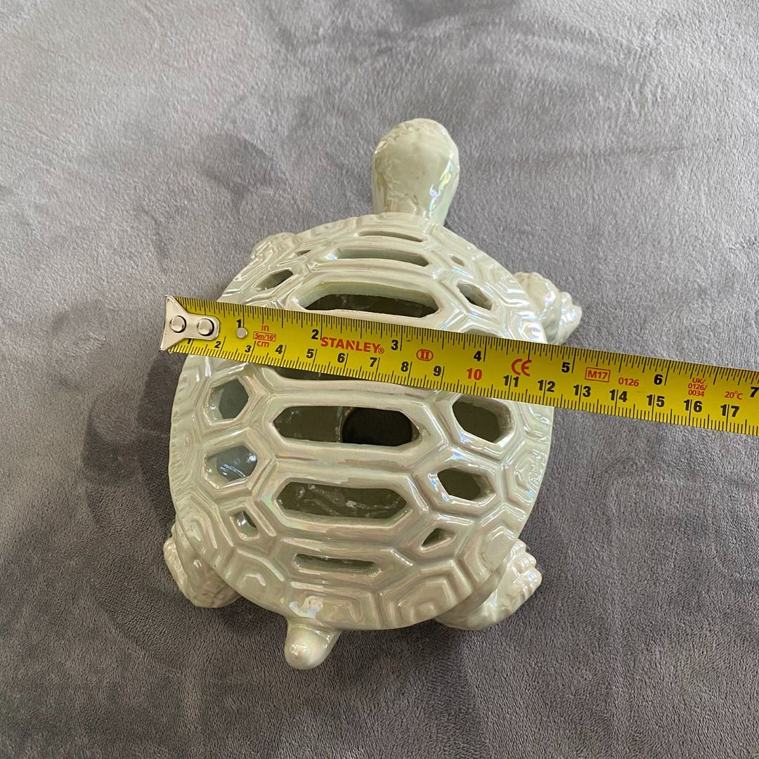 Ceramic Turtle Display Figurine Iridescent, Furniture & Home Living ...