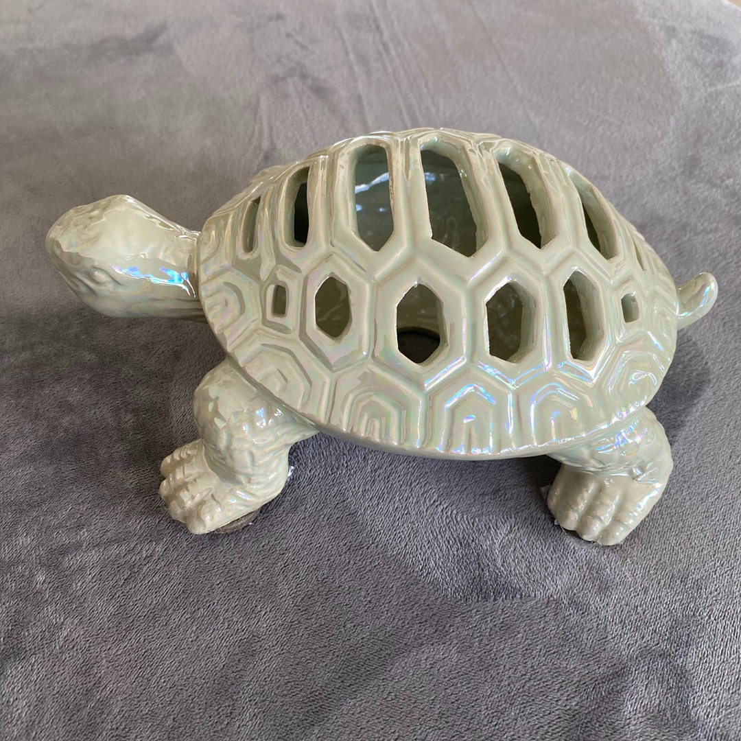 Ceramic Turtle Display Figurine Iridescent, Furniture & Home Living ...