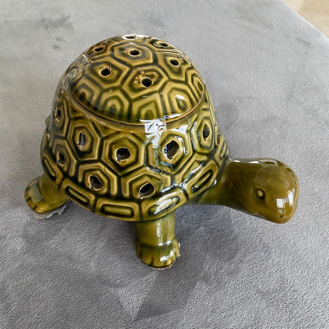 Ceramic Turtle Display Figurine Moss Green, Furniture & Home Living ...