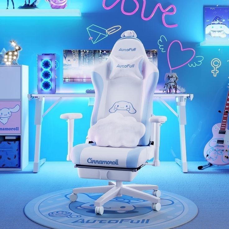 Cinnamoroll Autofull Gaming Chair, Furniture & Home Living, Furniture ...