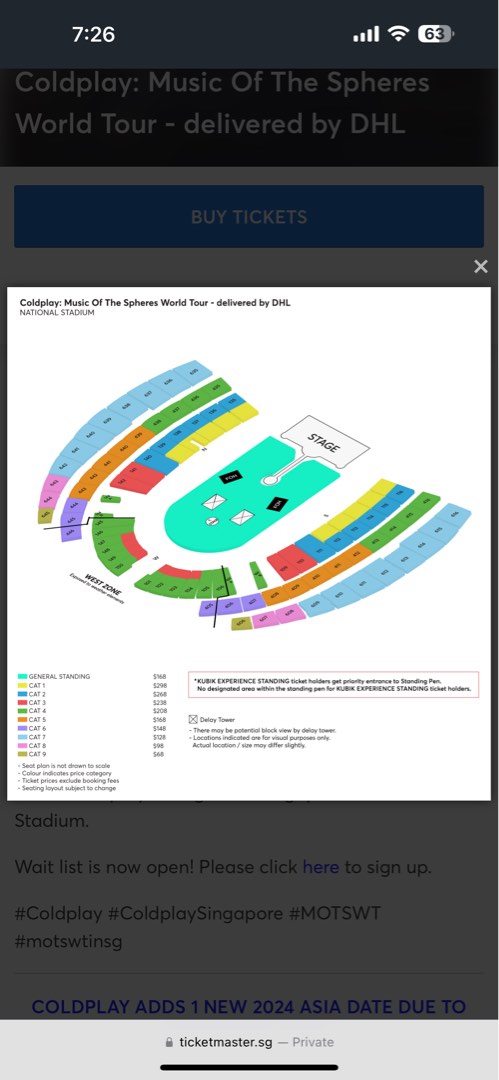 Coldplay: Music Of The Spheres World Tour - delivered by DHL, Tickets ...