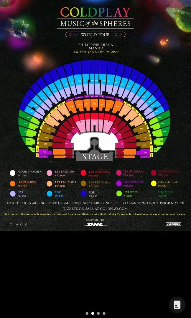 Coldplay Ticket 2 seats - Jan 19, 2024 (Day 1), Tickets & Vouchers ...