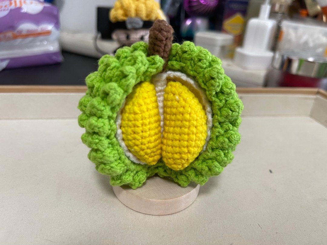 Crochet Durian, Hobbies & Toys, Stationery & Craft, Handmade Craft on ...