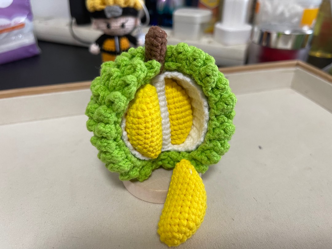 Crochet Durian, Hobbies & Toys, Stationery & Craft, Handmade Craft on ...