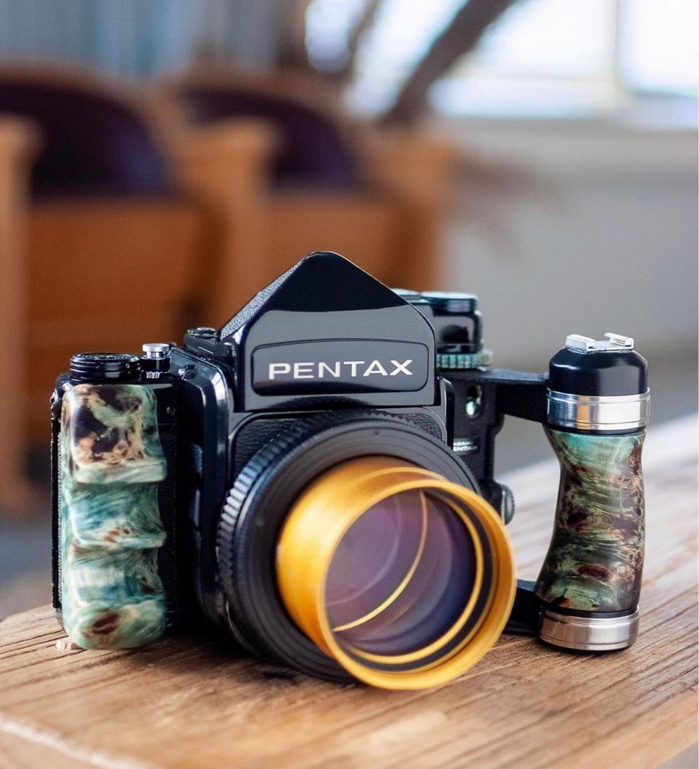 Custom Grip Set for Pentax 67, Photography, Cameras on Carousell