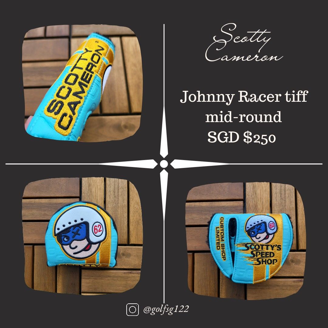 Custom Shop Johnny Racer Tiffany Blue Scotty Putter Cover, Sports ...