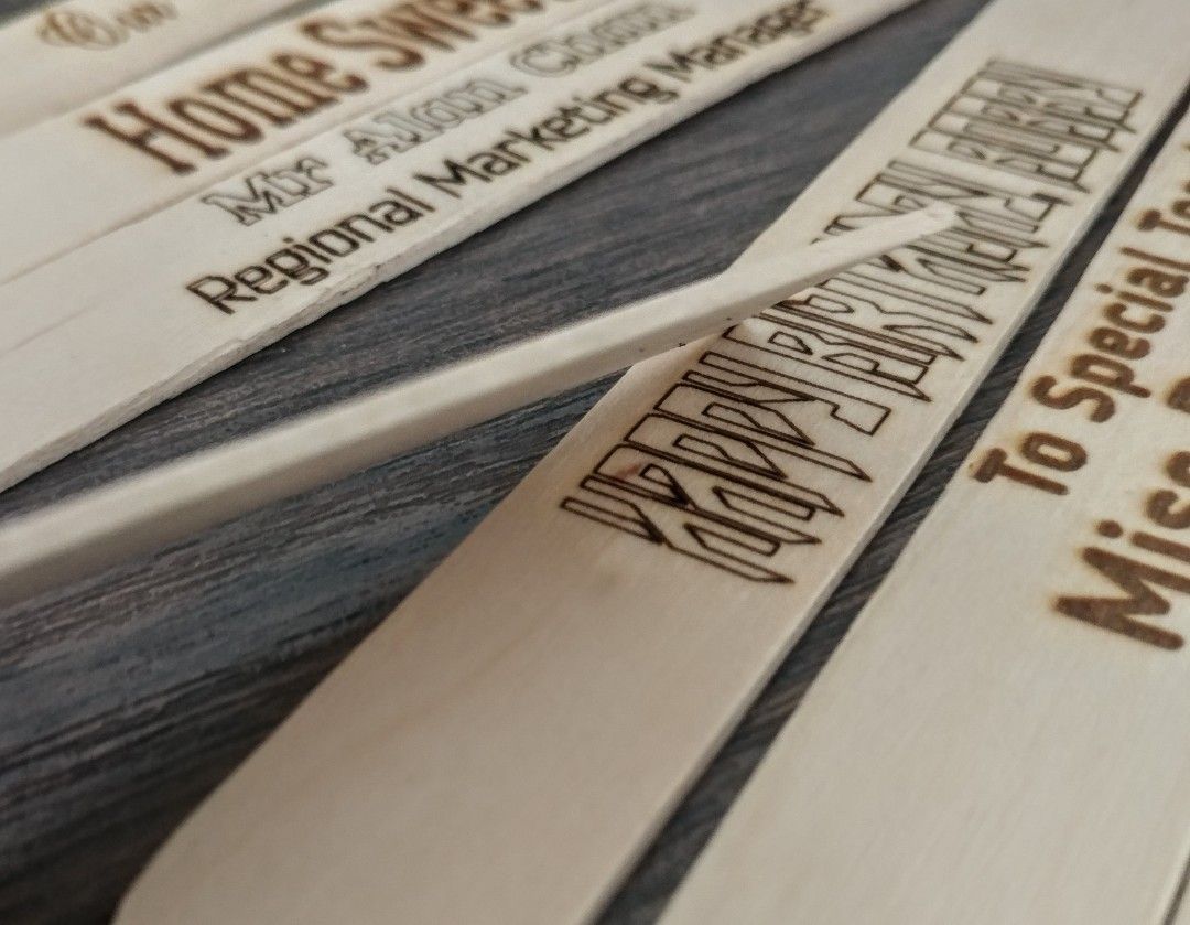 Customised engraving wood name tag. Paste it anywhere., Hobbies & Toys ...