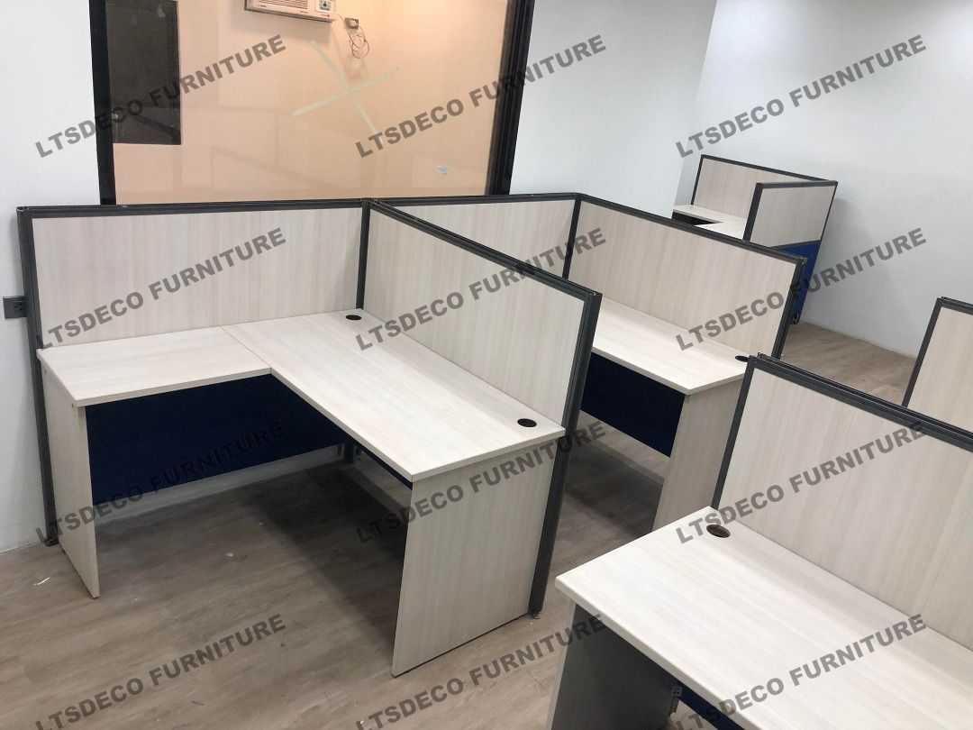 CUSTOMIZE L-SHAPE TABLE OFFICE PARTITION on Carousell