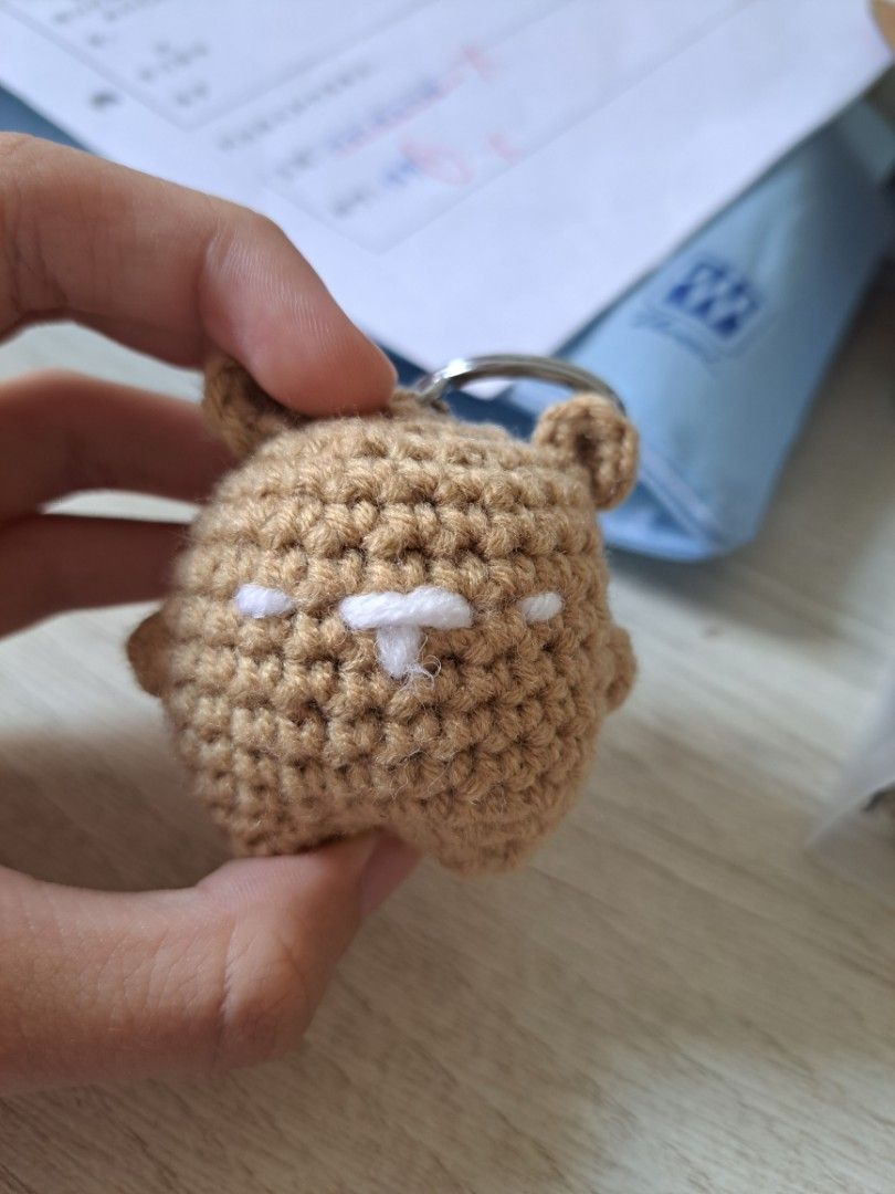cute crochet bear keychain plush, Hobbies & Toys, Stationery & Craft ...