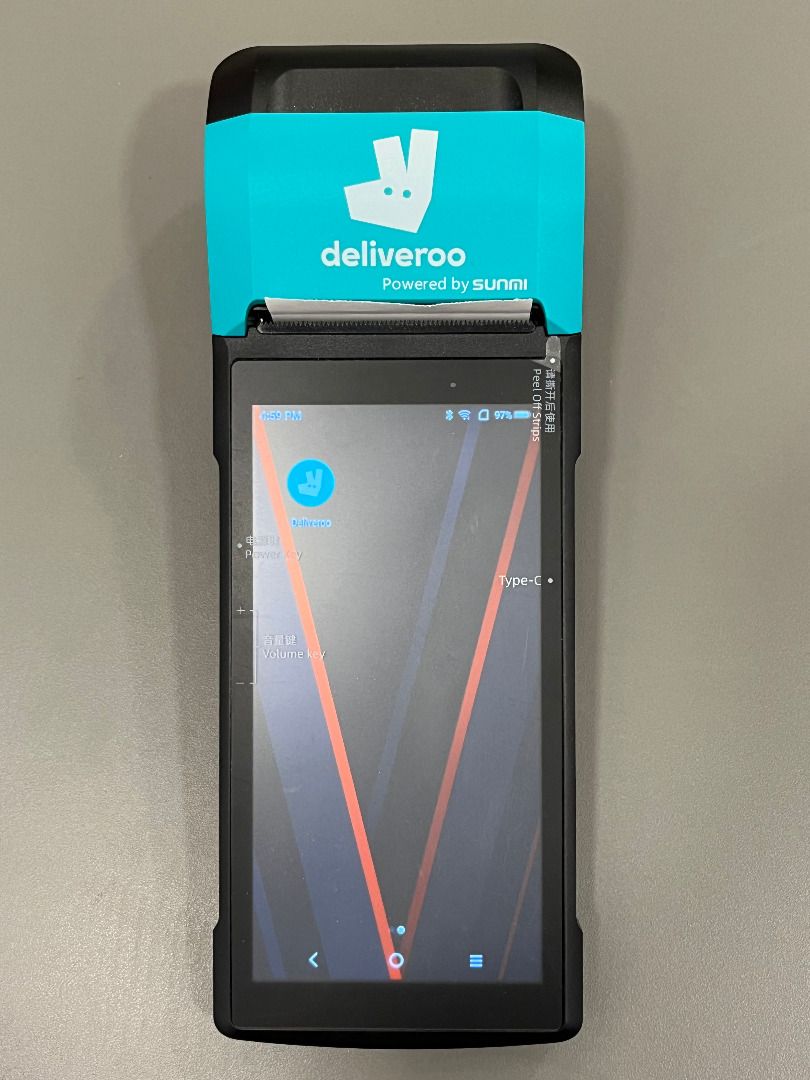 Deliveroo Machine/ Wireless data POS System Sunmi V2, Mobile Phones ...