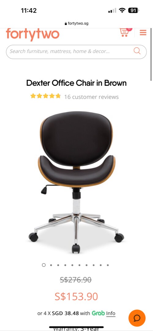 Dexter office chair, Furniture & Home Living, Furniture, Chairs on ...
