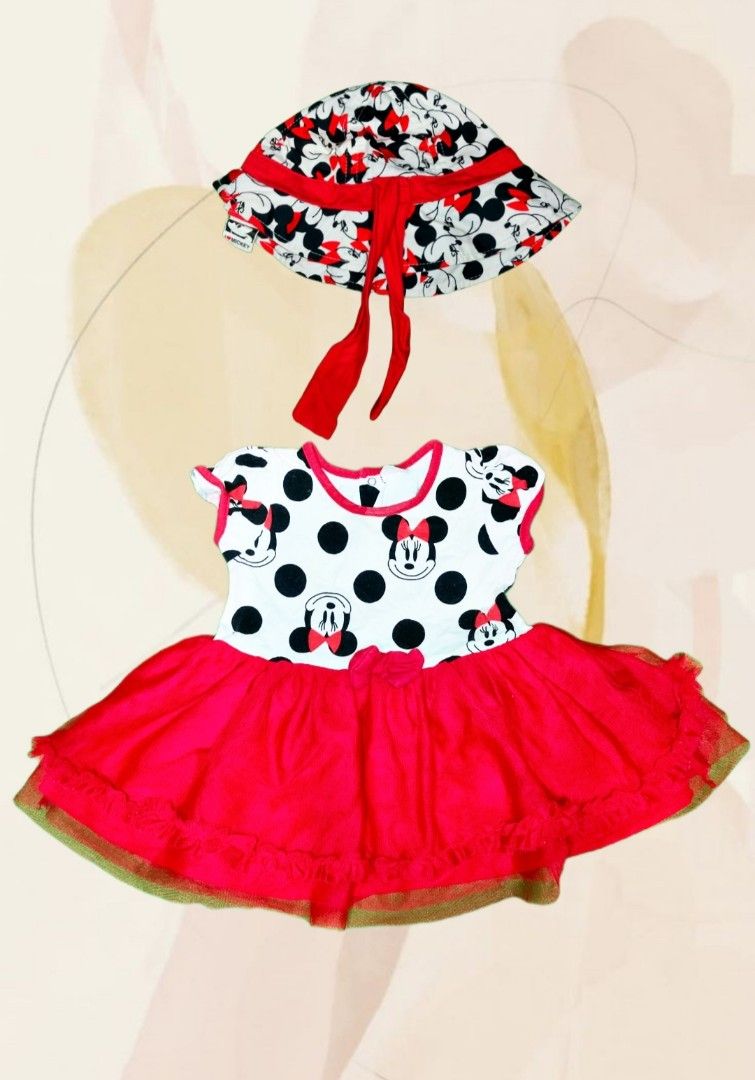 Disney Baby Minnie Mouse Dress with Hat, Babies & Kids, Babies & Kids ...