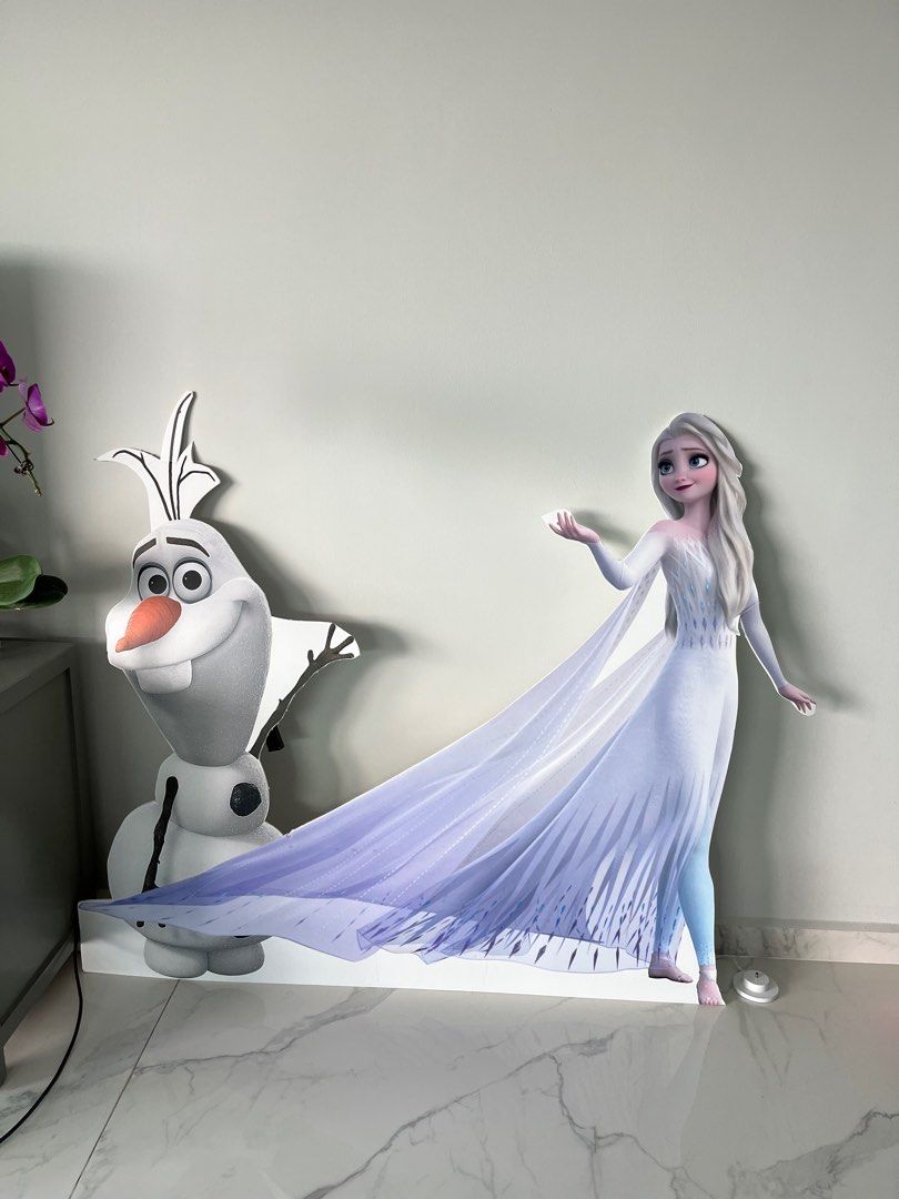 Disney Frozen Elsa and Olaf cardboard stand, Hobbies & Toys, Stationery ...