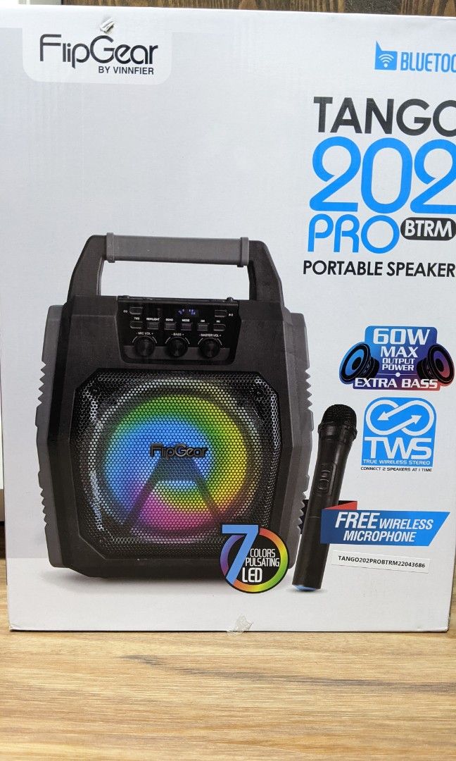 Flipgear Tango 202 BTRM with 1 wireless mic, Audio, Soundbars, Speakers & Amplifiers on Carousell