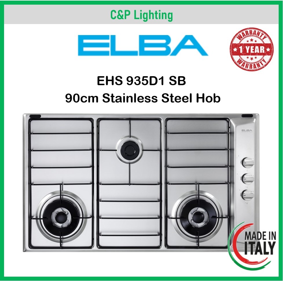 [Free Delivery] Elba 90cm Stainless Steel 3 Burner Cooker Hob Gas Stove ...