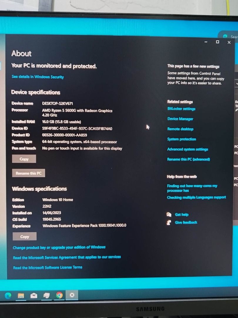 Gaming Desktop System Unit (Ryzen 5 5600g/Asus tuf B450 gaming Pro II ...