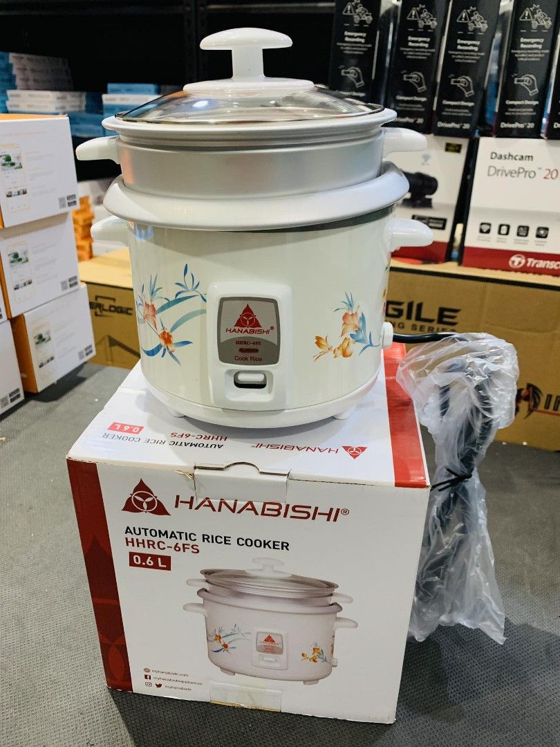 ⚡Hanabishi 0.6L Automatic Rice Cooker With Steamer HHRC-6FS, TV & Home ...