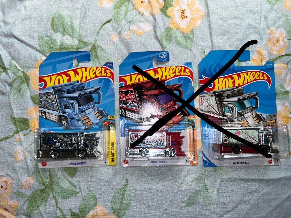 Hot Wheels Raijin Express (Red Treasure Hunt, Chrome, Blue), Hobbies ...