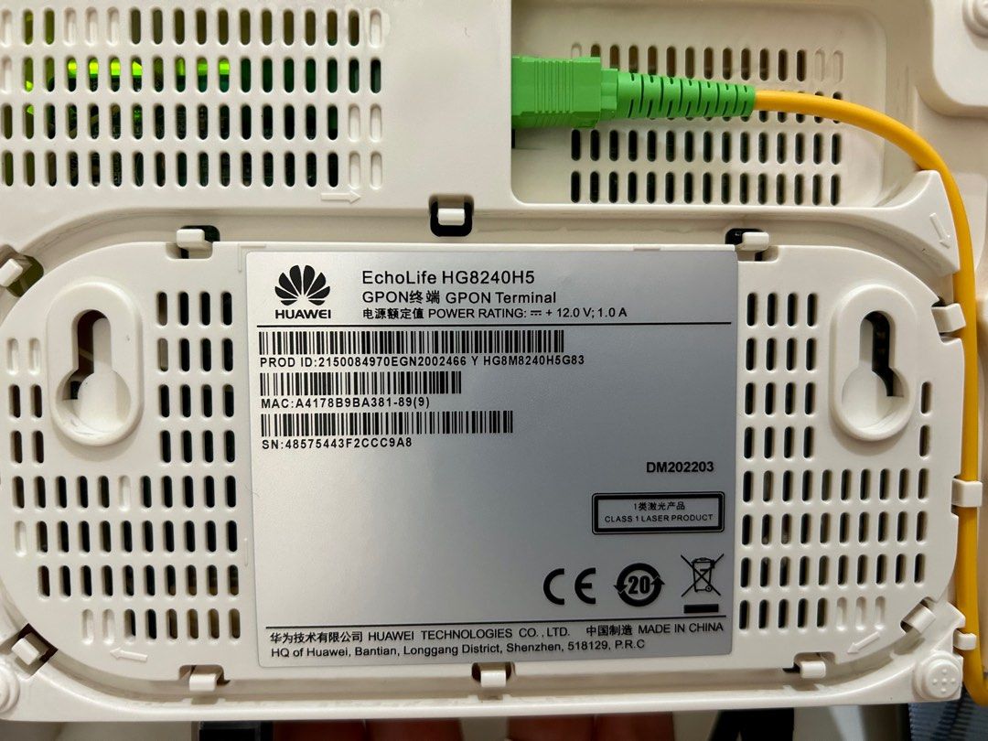 Huawei GPON EchoLife HG8240H5 (less than a year), Computers & Tech ...