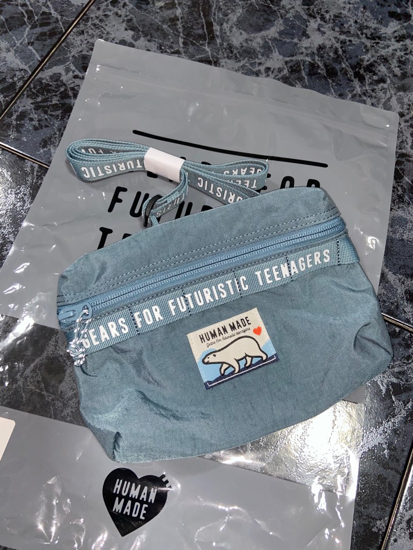 Human made Sacoche blue sling bag pouche polar bear, Men's Fashion ...