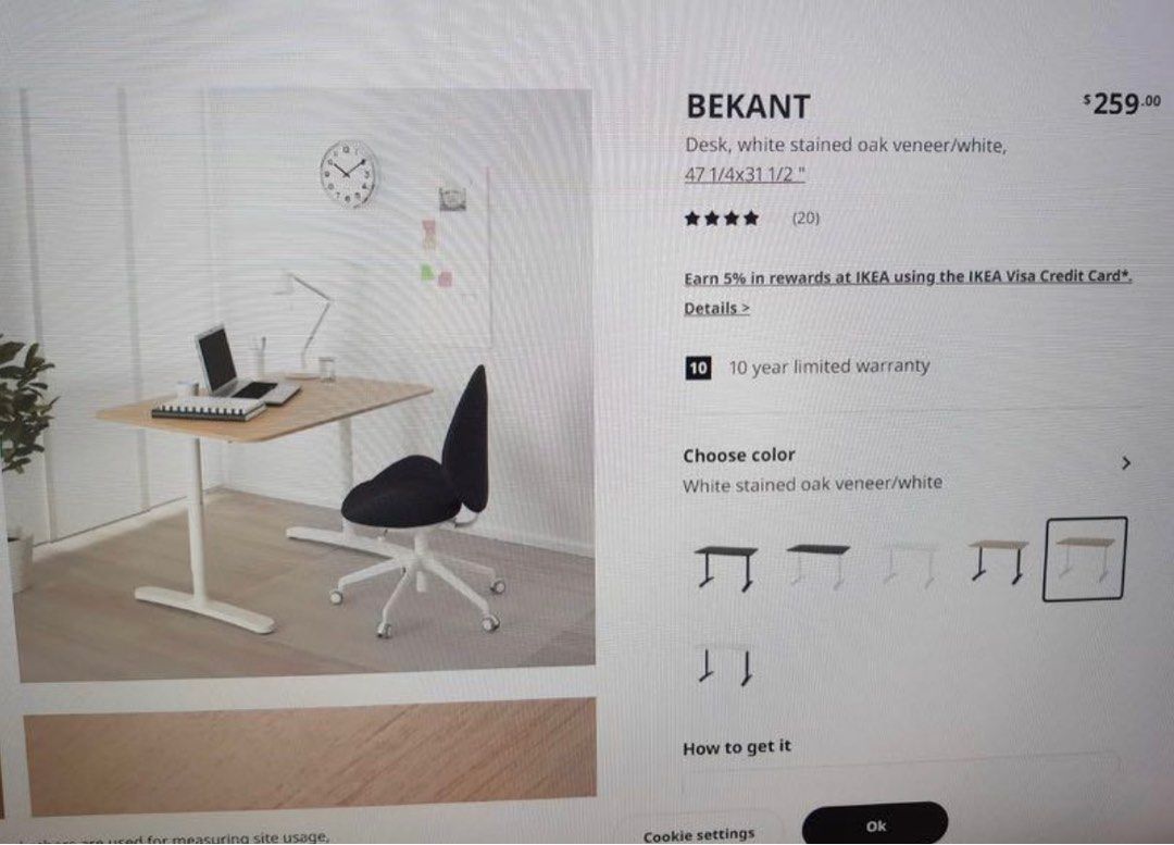 Ikea Bekant desk, Furniture & Home Living, Furniture, Tables & Sets on ...