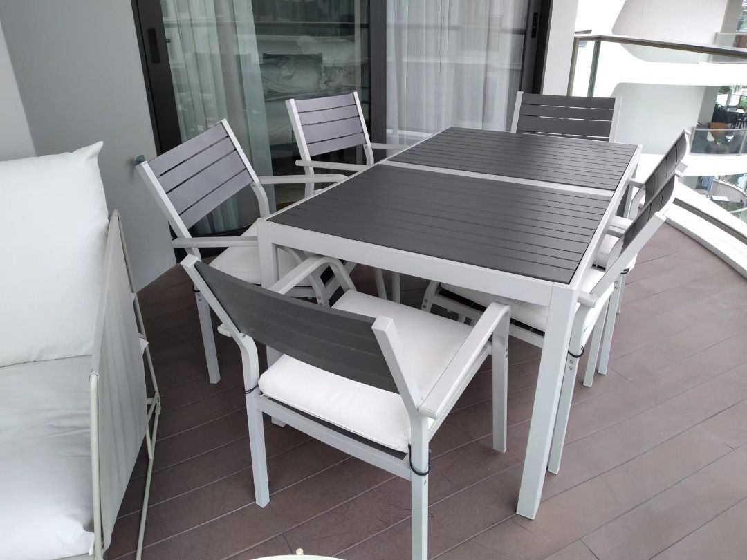 IKEA SJALLAND Outdoor table + chairs set - Dark brown - lightly used ...