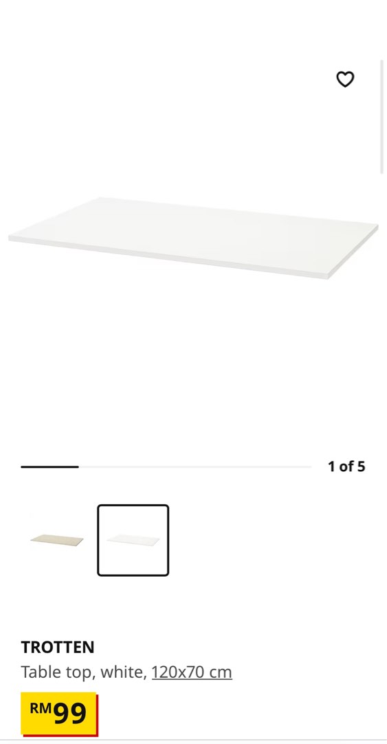 Ikea Trotten Desk Tabletop Only , Furniture & Home Living, Furniture ...