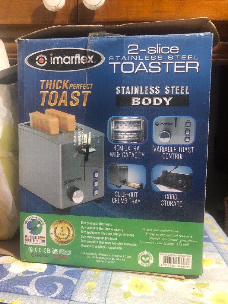 IMARFLEX STAINLESS STEEL TOASTER, TV & Home Appliances, Kitchen ...