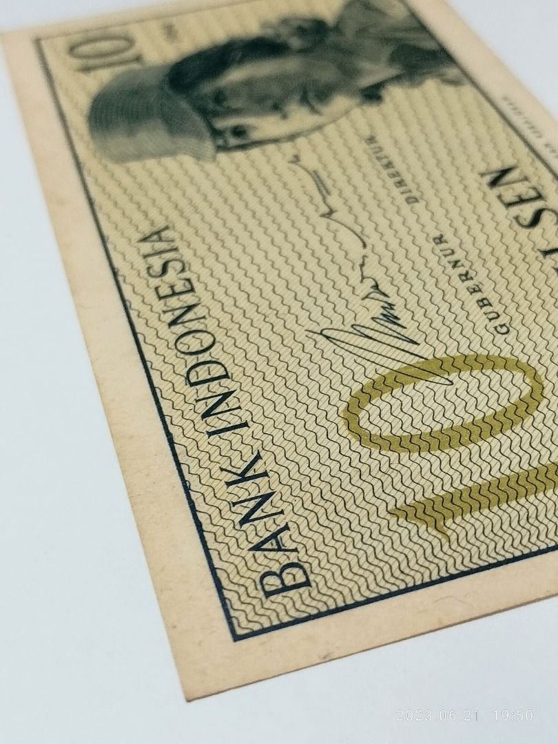 Indonesian 10 Sen Banknote Paper Money Bill - 1964, Hobbies & Toys ...
