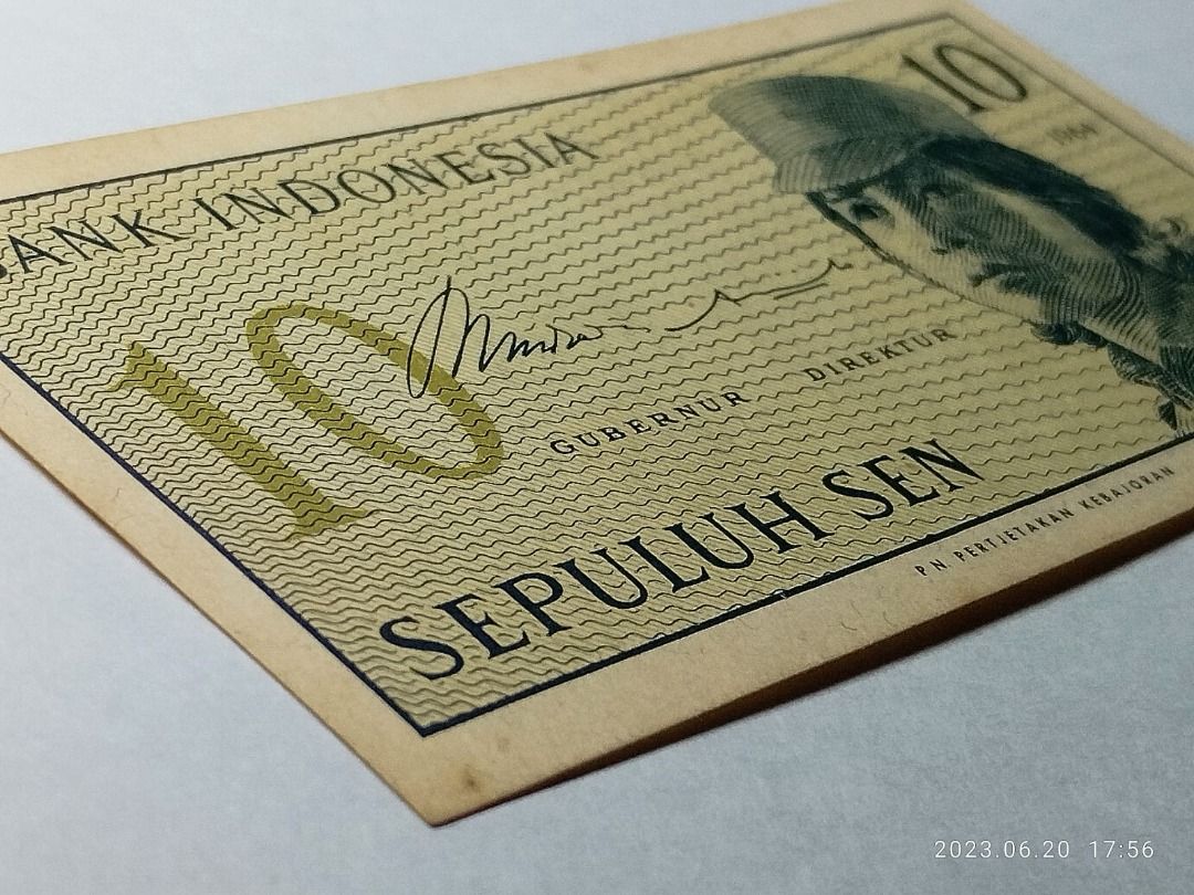 Indonesian 10 Sen Banknote Paper Money Bill - 1964, Hobbies & Toys ...