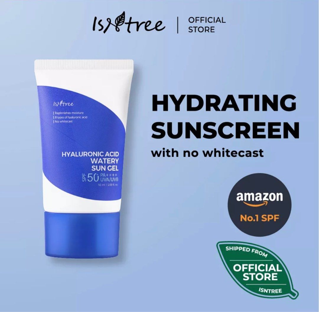 Isntree Hyaluronic Acid Watery Sun Gel, Beauty & Personal Care, Face, Face Care on Carousell