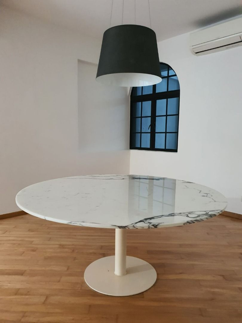 Italian Calacatta Marble Table, Furniture & Home Living, Furniture ...