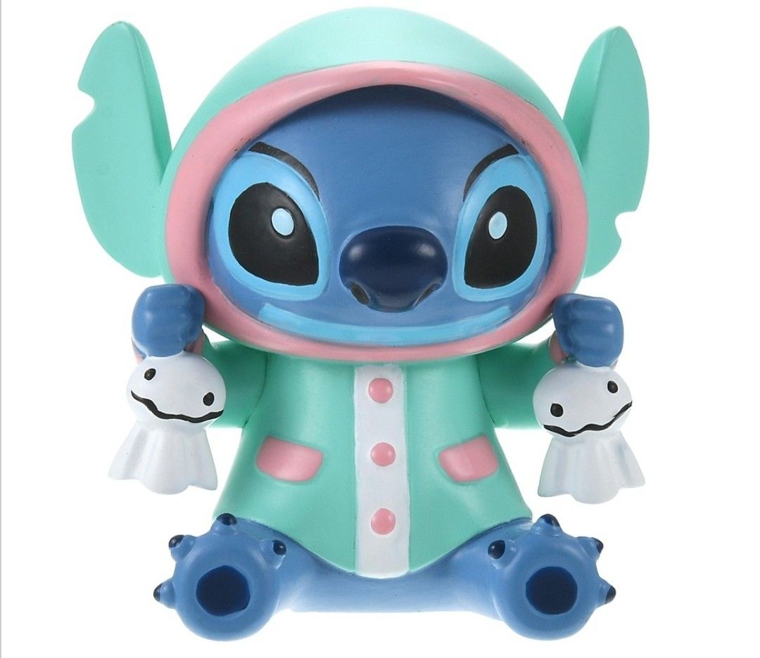 Japan Disney Exclusive Stitch Hooded Raincoat Bedtime Figure / Plush ...