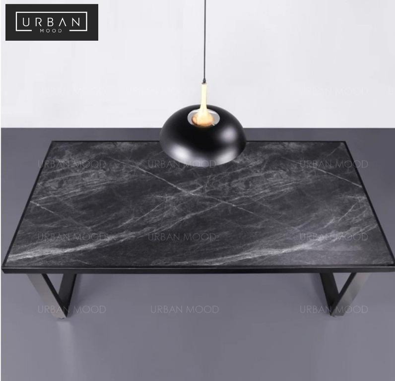 JAVAN Black Mica Rock Granite Dining Table, Furniture & Home Living ...