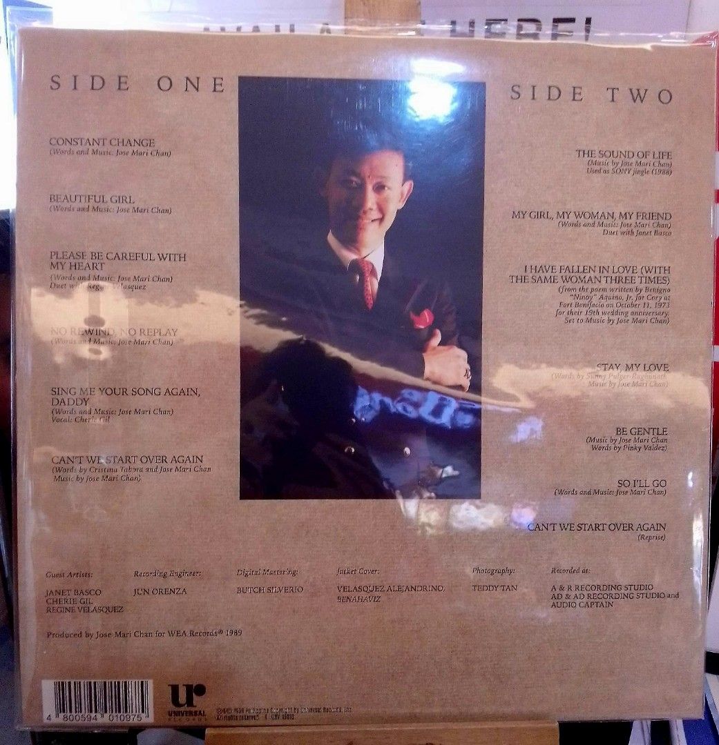JOSE MARI CHAN : CONSTANT CHANGE [OPM VINYL RECORDS], Hobbies & Toys ...