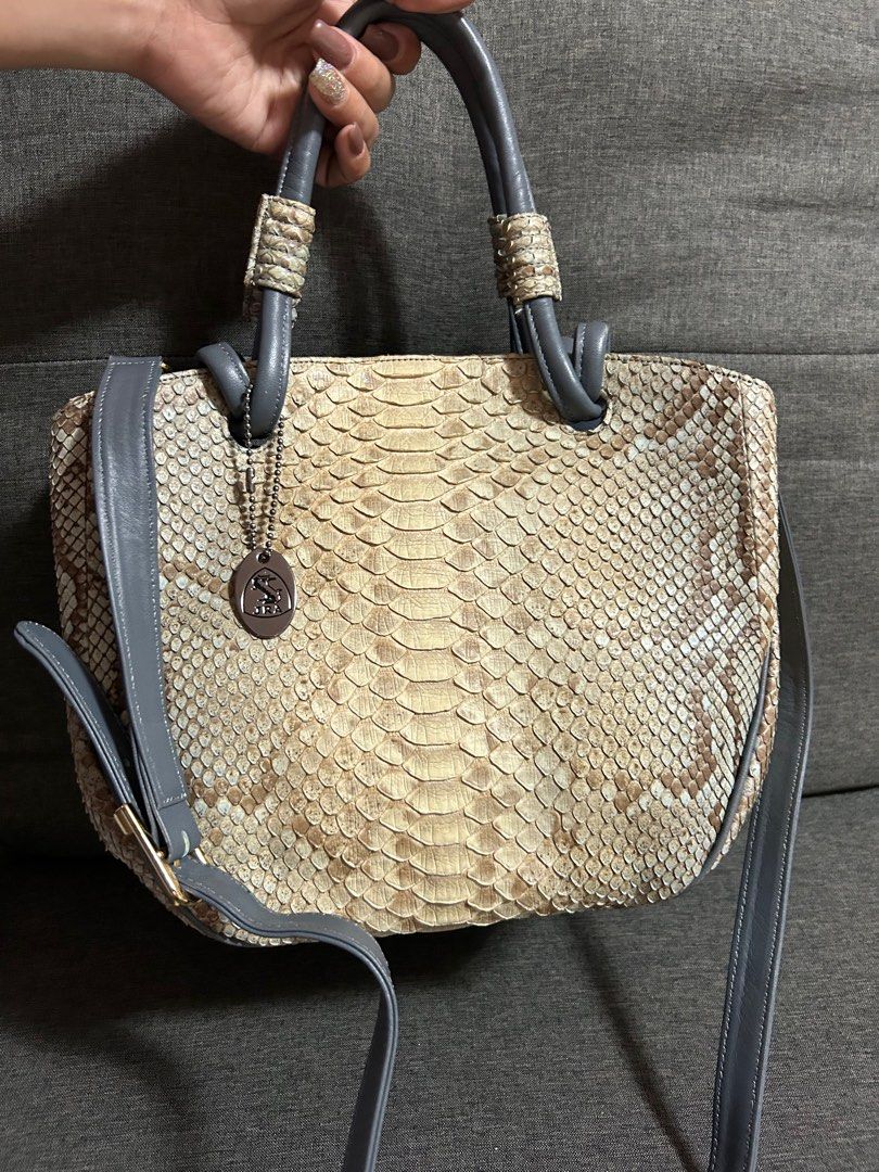 JRA Python Skin Two-way Bag, Women's Fashion, Bags & Wallets, Cross-body Bags on Carousell