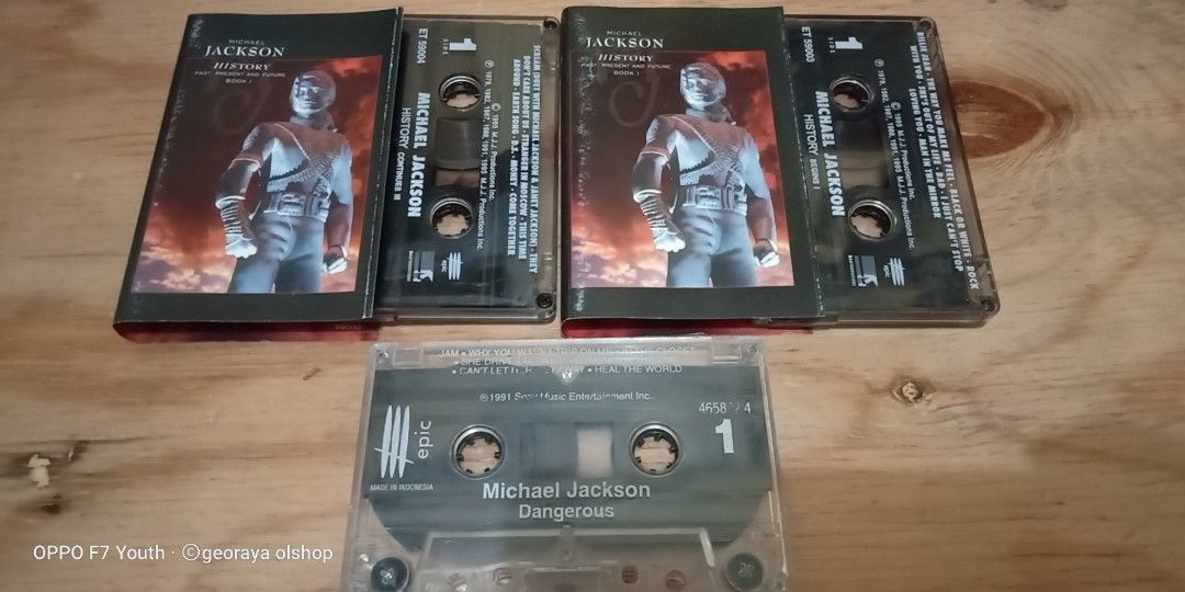 Kaset pita MICHAEL JACKSON History Bundle 2 kaset ( bonus kaset MJ dangerous ), Musik & Media ...