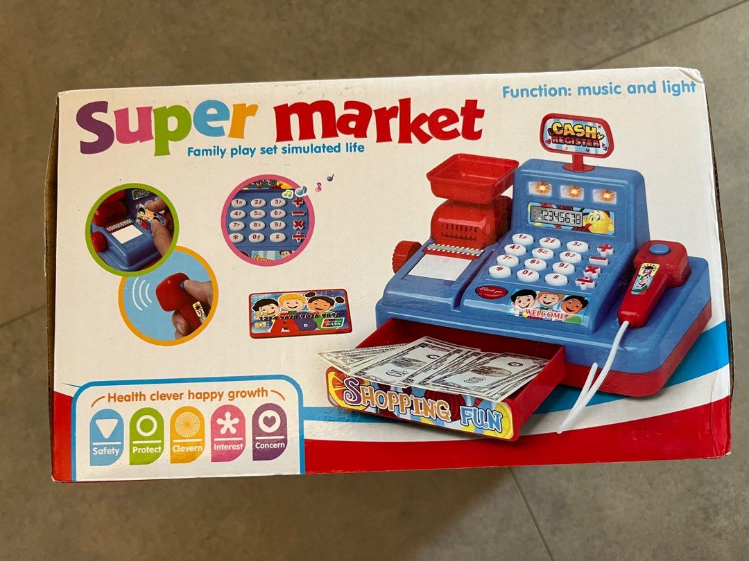 Kids Toy Cashier Cash Register, Babies & Kids, Infant Playtime on Carousell