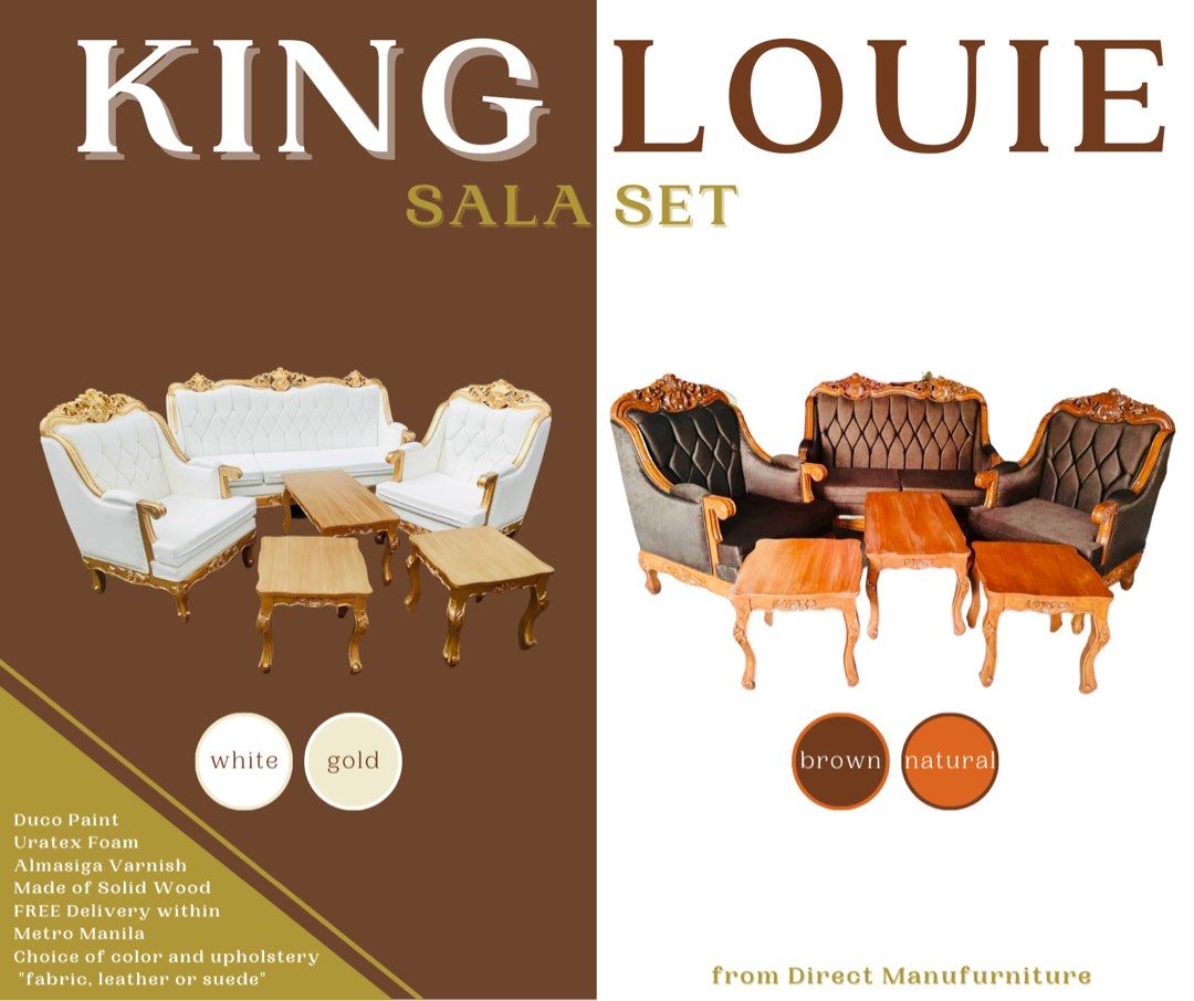 King Louie Sala Set, Furniture & Home Living, Furniture, Tables & Sets ...