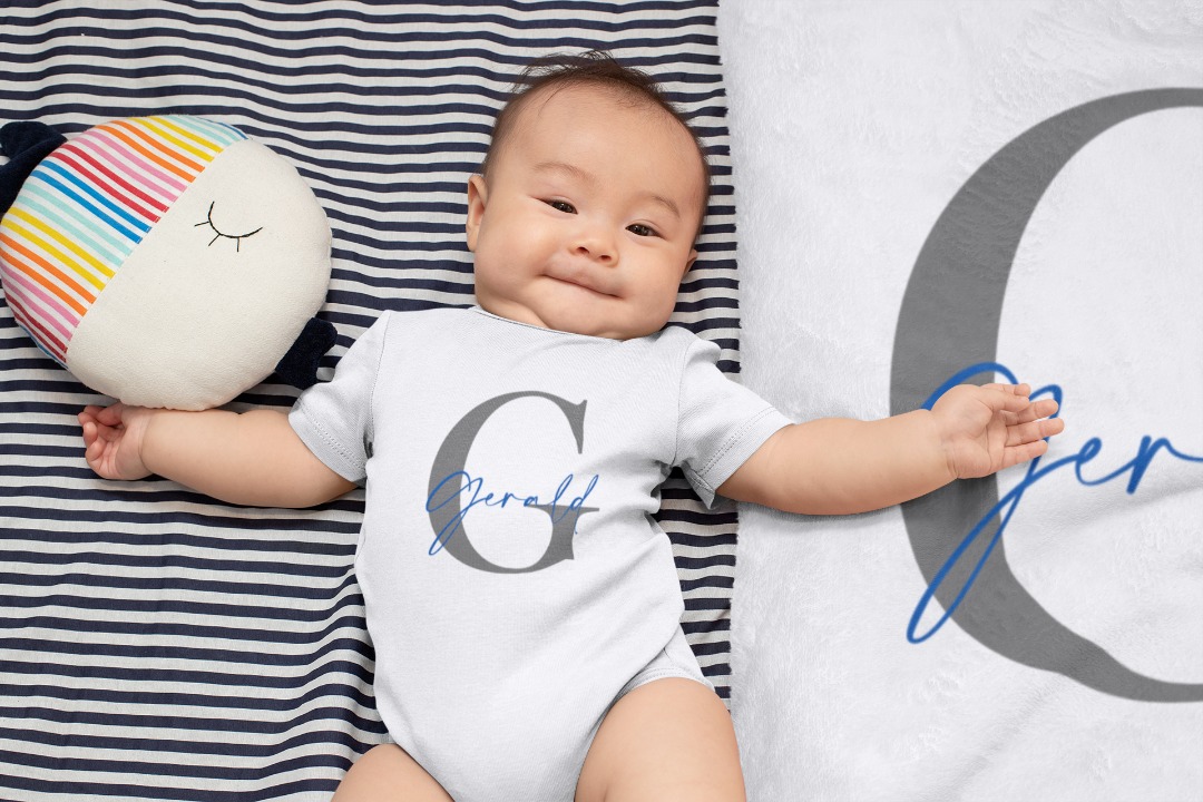 Letter Customised Personalised Onesie Name Baby Clothes Baby Shirt ...