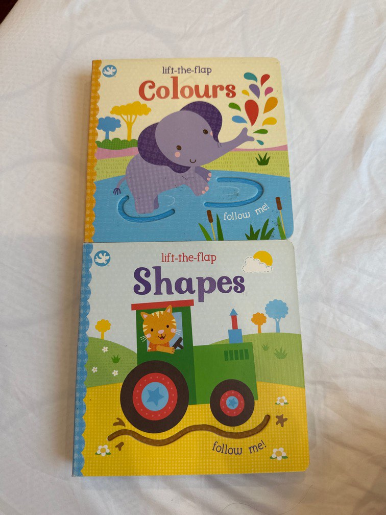 Lift the flap shapes and colours board book on Carousell